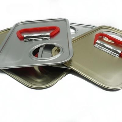 China Tinplate Ring Cover Paint End And Shell For Irregular Shape Cans for sale