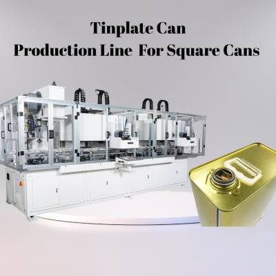 China Big Square Cans Production Line Expansion Beading Flaning Bottom Seaming Top Seaming for sale