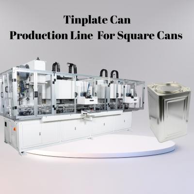 China Flanging Beading On Panel Big Sqaure Cans Comination Machine for sale