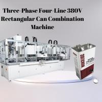 Quality Three Phase Four Line Rectangular Can Combination Machine 380v for sale