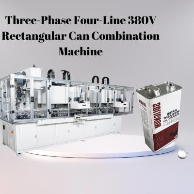 China Three Phase Four Line Rectangular Can Combination Machine 380v for sale