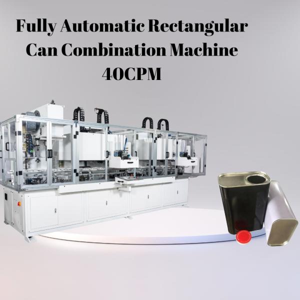 Quality Fully Automatic Rectangular Can Combination Machine 40cpm for sale