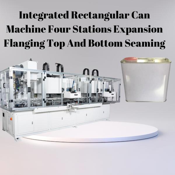 Quality Integrated Square Can Machine Four Stations Expansion Flanging Top And Bottom Seaming for sale