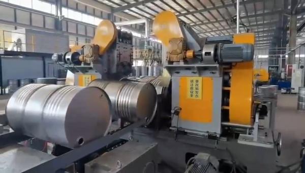 Quality 200l Barrel Production Machine 12 Cpm Rolling Ribs Beading Flaning Seaming for sale