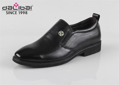 China Professional Breathable Wide Leather Dress Shoes Non Lace Up With Air Hole for sale