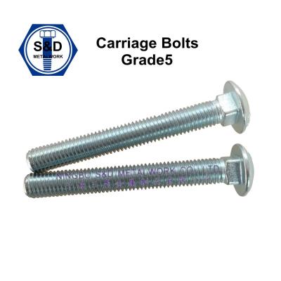 China Carriage Bolt with Mushroom Head and Square Neck Grade2/Grade5 for sale