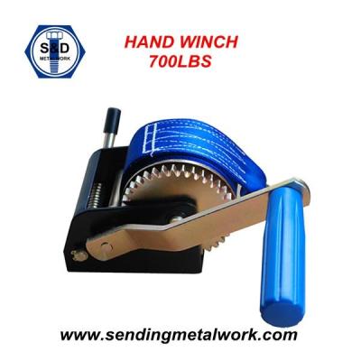 China 700lbs Hand Winch Brake Winch Trailer Winch Manual Hand Winch 700lbs Powder Coat for sale