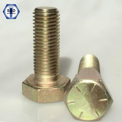 China SAE J429 Gr8 Hex Cap Screw/Hex Head Bolts Zinc Yellow for sale