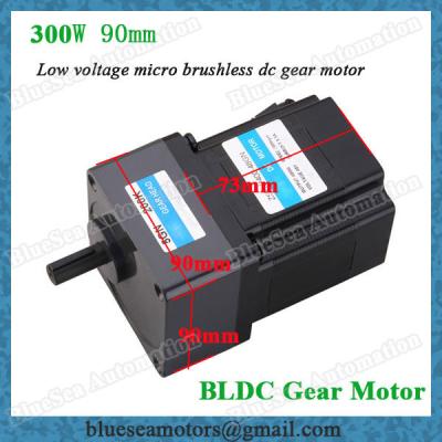 China 36V, 48V, 72V, 300W low voltage BLDC gear motor reduction ratio 5:1 for sale