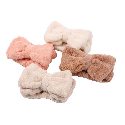 China For Beach Spa Home Wash 80% Polyester Luxury Soft Plush Elastic Cute Headband Towel for sale