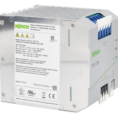 China WAGO 787-734 787-885 Fuente de alimentación de modo conmutado 24 VDC Voltado de salida En stock en venta