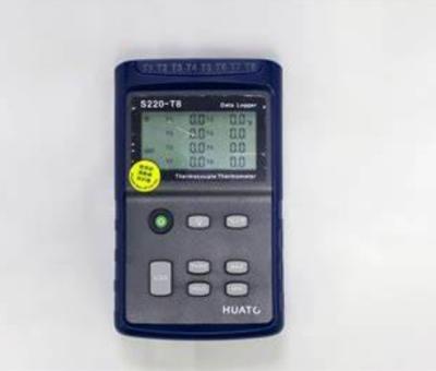 China HUATO S220-T8 HVAC Oven Use 8 Channel Thermocouple Thermometer K-type Probe/oven Safe Thermometer for sale