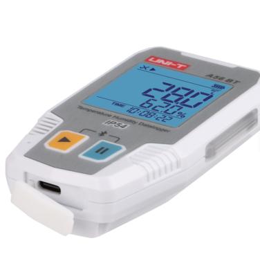 China UNI-T A56 BT High Precision IP54 Temperature Humidity Datalogger with Automatic Recording and LED Alarm for sale