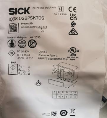 China New & Original PLC Inductive Proximity Switch Sensor IQ08-02BPSKT0S 1055494 for sale