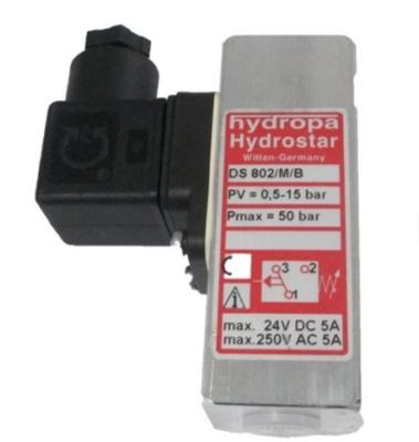 China HYDROPA Brass Pressure Switch DS-802/M/B with 50 Bar Max Pressure IP65 Rated and G1/4 Thread for Water Dispenser for sale