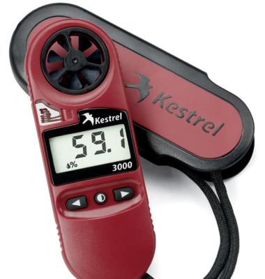 China Kestrel 3000 color  red Weather Meter，Calculates relative humidity, heat index, wind chill, wind speed and more. for sale