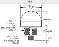 China Banner K50LGRYBWPQ8 5-Color Multi-Function Indicator 18-30V DC NPN PNP for sale