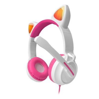 Cina luce muoventesi senza fili di Cat Ear Headphones With RGB LED della trasmissione 10m in vendita