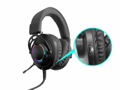 Cina Suono del LED che circonda la cuffia metallica di gioco con USB 3.5mm in vendita