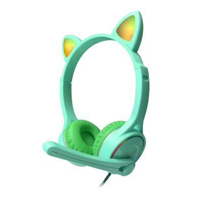 中国 Micの白熱イヤホーンの子供のギフトとの15m伝達猫LEDの耳のヘッドホーン無線Bluetooth 販売のため