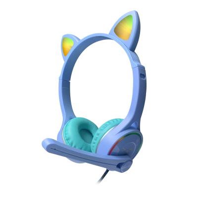 中国 Micの白熱イヤホーンの子供のギフトとの15m伝達猫LEDの耳のヘッドホーン無線Bluetooth 販売のため