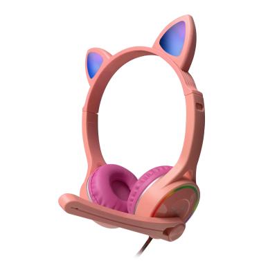 中国 Micの白熱イヤホーンの子供のギフトとの15m伝達猫LEDの耳のヘッドホーン無線Bluetooth 販売のため