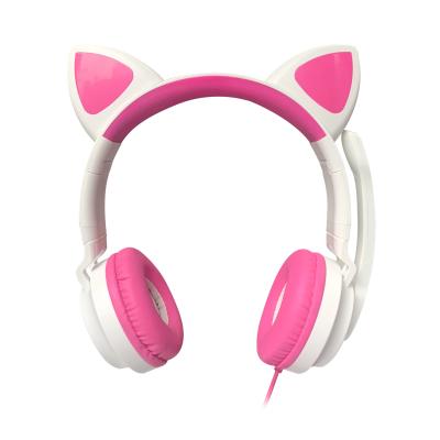 中国 Micが付いている大人のハイファイ ステレオのかわいい猫のヘッドホーンの無線イヤホーン 販売のため