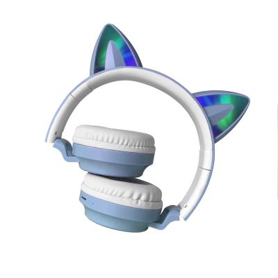 China Os fones de ouvido sem fio do diodo emissor de luz de Cat Ears Bluetooth controlam o presente dos auriculares do capacete da música do estéreo da menina do menino da criança à venda