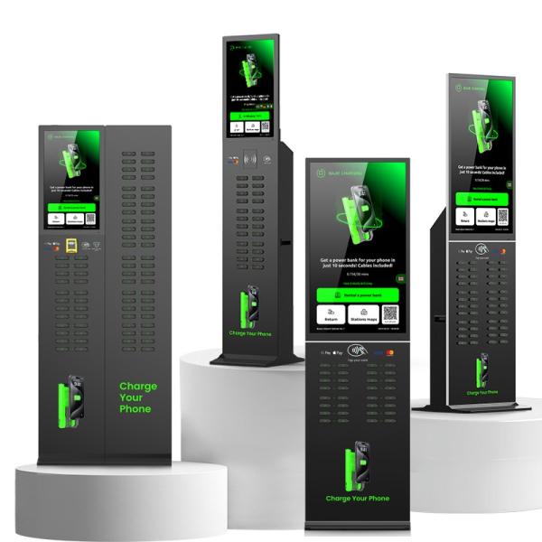 Quality Bajie Charging 2025 New Products Touch Screen Advertising Shared Power Bank Fast Charging Rental Mobile Phone Charging Station for sale