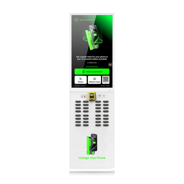 Quality High-Capacity 32 Slots Touch Screen Portable Cell Phone Charging Station 180W Power LI-Polymer Battery Fast Charging USB Rental for sale
