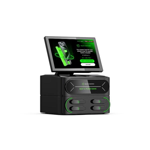 Quality Restaurant Airport Commercial Rental 4 Slots 6000mah Touch Screen Stackable 4g Overseas Self Service Shared Mobile Power Bank for sale