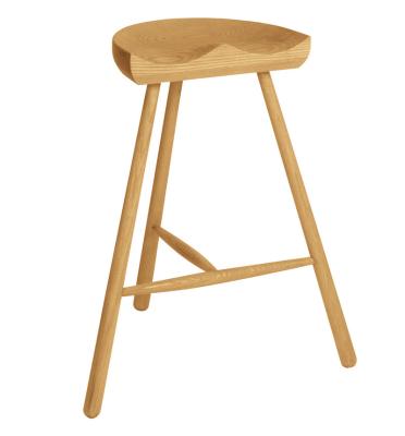 China Northern Nature Wooden Round Bar Stools For Party / Kitchen , Commercial Bar Furniture for sale