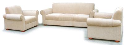 China Modern Cream Sofa 3+1+1 Living Room Sofa Set / Solid Wood Frame Sofa for sale