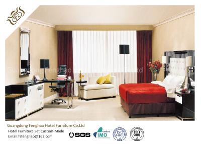 China Modern Commercial Hotel Apartment Furniture Sets Plywood Large Size King Bed With Floating Side Table  For Hotel for sale