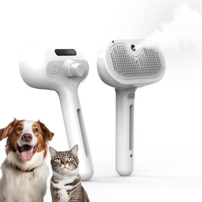 China Steamy Cat Spray Brush Pet Hair Remover Electric Dog Grooming Comb for sale