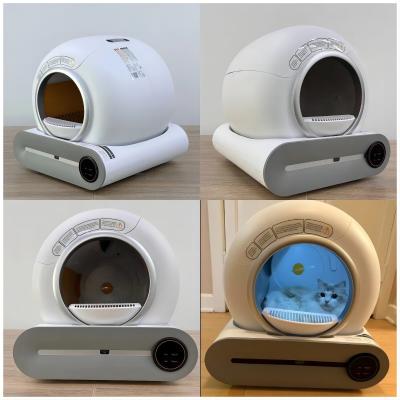 China Tuya Intelligent Cat Litter Box Quiet Enclosed Smart Cleaning Litter Box for sale