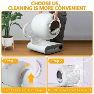 China Tuya Intelligent Cat Litter Box Quiet Enclosed Smart Cleaning Litter Box for sale