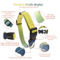 China Custom Logo Luxury Gradient Adjustable Reversible Dog Collar S M L Sizes for sale