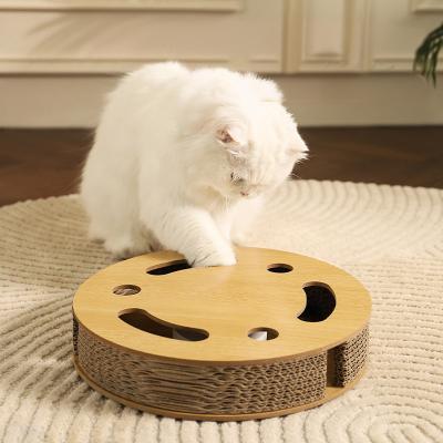 Chine Tableau de grattage interactif pour chat intérieur Tableau de grattage rond pour chat OEM à vendre