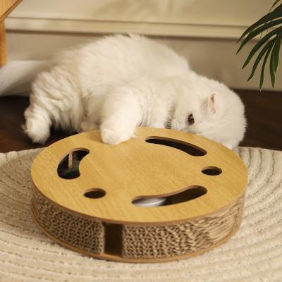 Chine Tableau de grattage interactif pour chat intérieur Tableau de grattage rond pour chat OEM à vendre