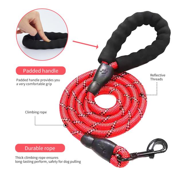 Quality Reflective Nylon Dog Leash Acceptable OEM ODM Manufacture All-Season Market for sale