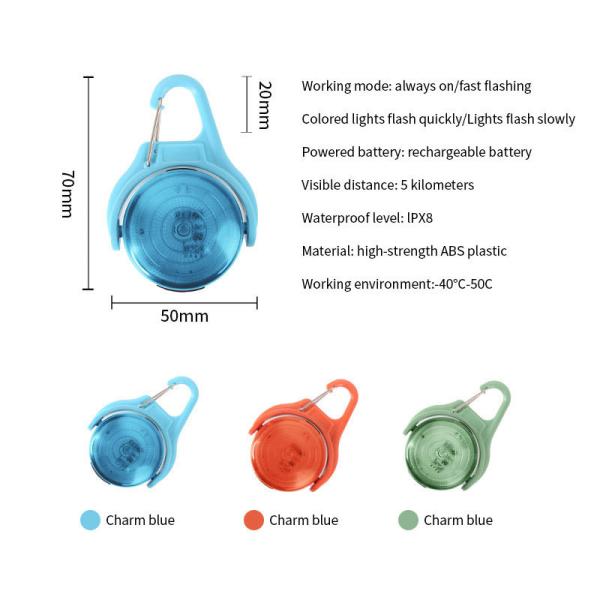 Quality White Blue Green Silicone Flashing Dog Collar Tag Floral Dog Identity Tags for sale