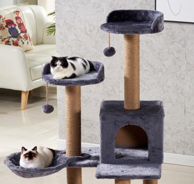 Cina Albero da arrampicata per gatti in legno personalizzato con design moderno e lusso e torre di grattacapi in vendita