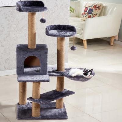Cina Albero da arrampicata per gatti in legno personalizzato con design moderno e lusso e torre di grattacapi in vendita