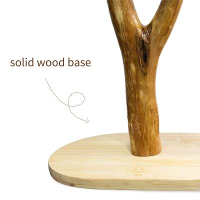 China Natural Wood Cat Tower Multi Level Modern Design for Easy Climb by Small and Old Cats for sale