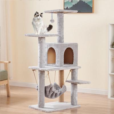 Cina Multi-Level Cat Tree House Scratching Post Heavy Duty Con Sisal Rope Cat Tower Colonna di arrampicata albero per gatti e animali in vendita