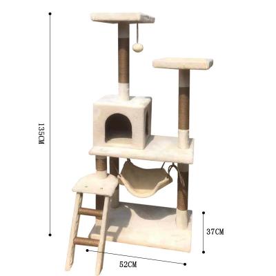 Cina Multi-Level Cat Tree House Scratching Post Heavy Duty Con Sisal Rope Cat Tower Colonna di arrampicata albero per gatti e animali in vendita