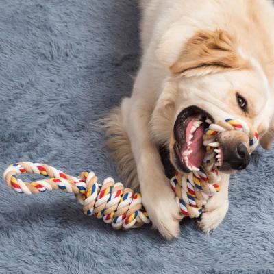 China Honden Hoog Duurzaam touw Speelgoed Grote Interactieve Beet Huisdier Knoop Speelgoed Kleuren Toont Duurzaamheid Te koop