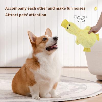 China Chengbei Duck Plush Pet Toy Sustainable Dog Tooth Cleaning with Soft Squeaker Direct for sale
