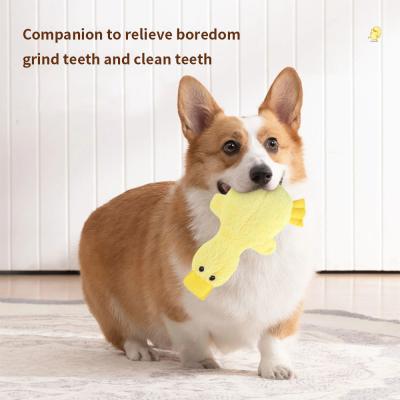 China Chengbei Duck Plush Pet Toy Sustainable Dog Tooth Cleaning with Soft Squeaker Direct for sale